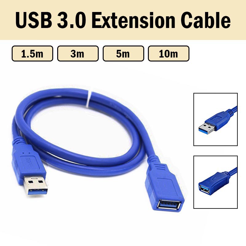 USB 3.0 Extension Cable [1.5m/3m/5m] | Shopee Singapore