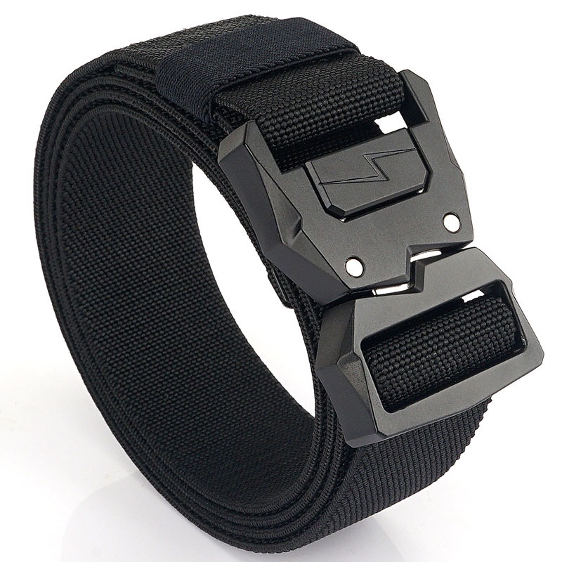 Elastic Tactical Belt High Strength Elastic Fiber Metal Buckle Sports ...