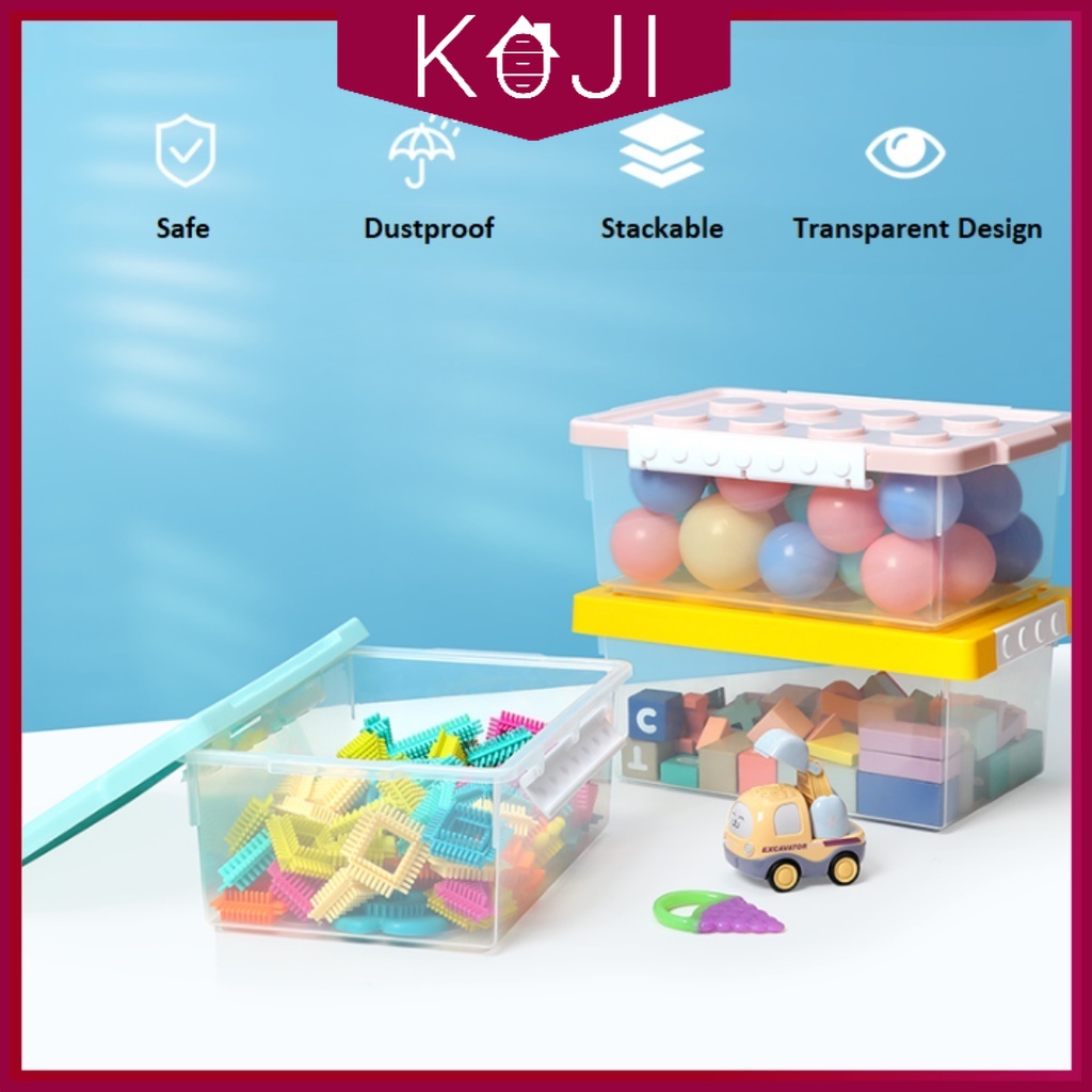 KOJI Toys Brick Building Stackable Storage Box Multi Purpose Toy ...