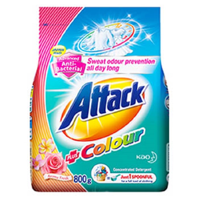 Kao Attack Detergent Powder Colour (800g) | Shopee Singapore