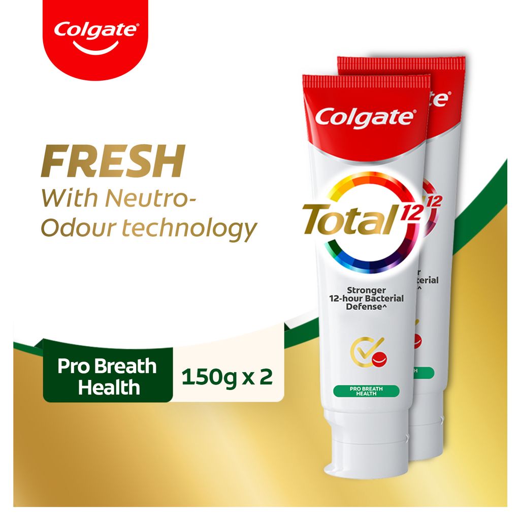 Colgate Total Pro Breath Health Antibacterial Toothpaste Valuepack ...