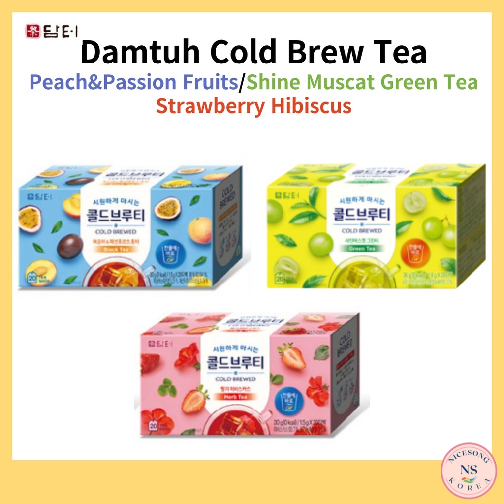 [DAMTUH]Cold Brew Tea Peach&Passion Fruits/Shine Muscat Green Tea ...