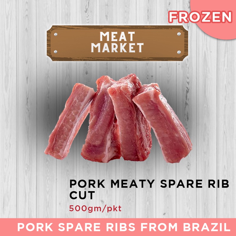 FROZEN PORK SPARE RIB CUT 500GM/PKT | Shopee Singapore