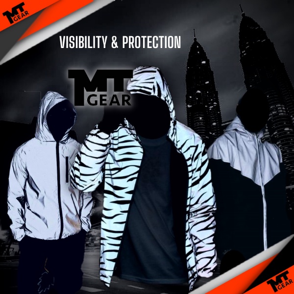 MTGear VENOM Night Reflective Jacket Thin Light Safety Jaket Pantul ...