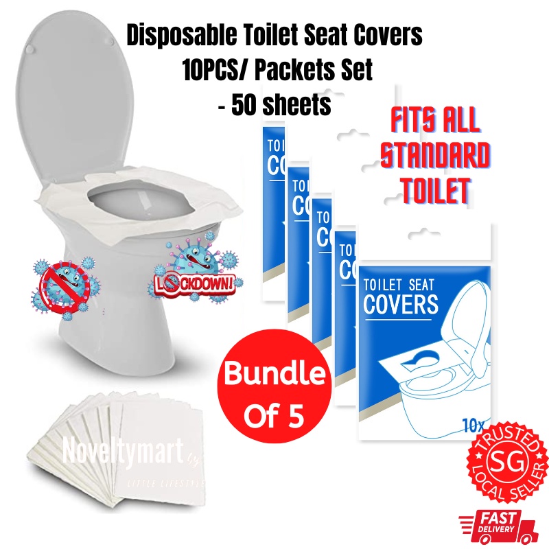 (Ships in 24hrs) Disposable Paper Toilet Seat Cover Flushable Paper ...