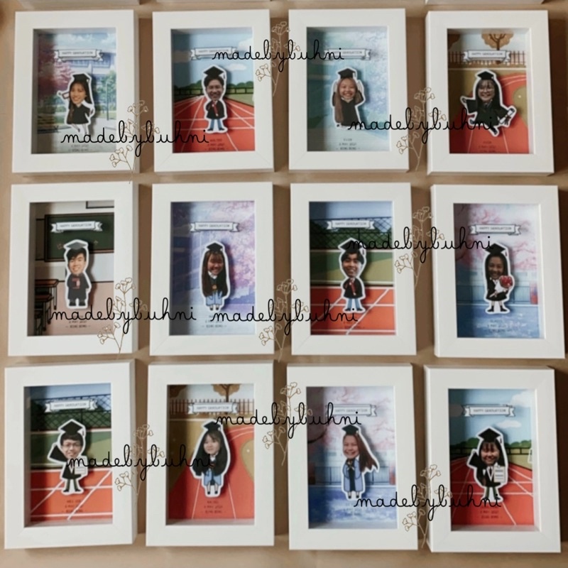 [SG Local Seller] Customised Gift Frame 3D •Personalised•Illustration ...