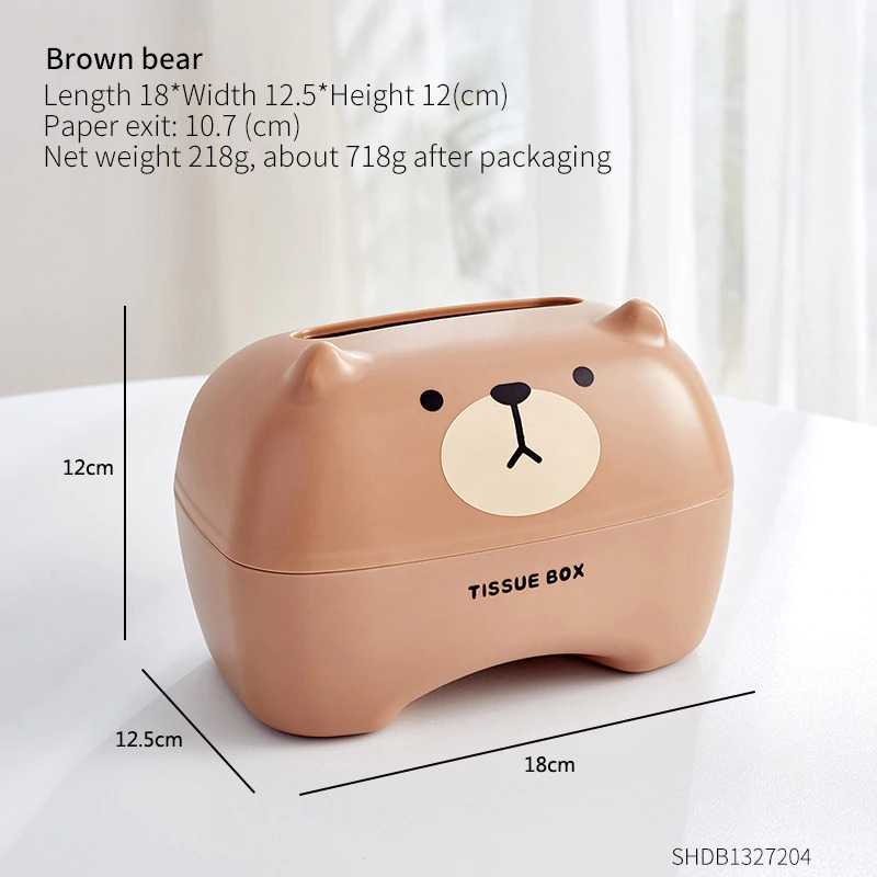 Riancy Tissue Roll Box Tissue Roll Box Bear Model - ZJ010 | Shopee ...