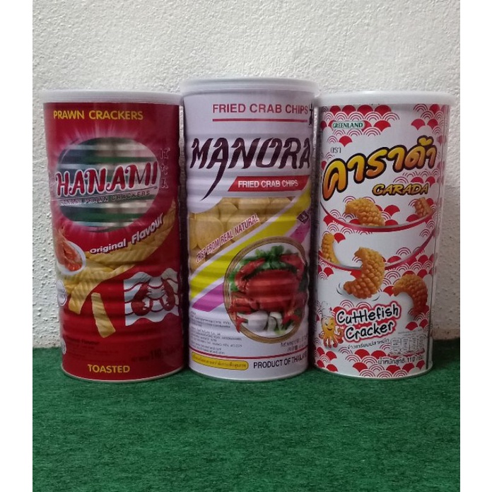 Hanami Prawn Crackers/Manora Crab Chips/Carada Cuttlefish Cracker (Thai ...