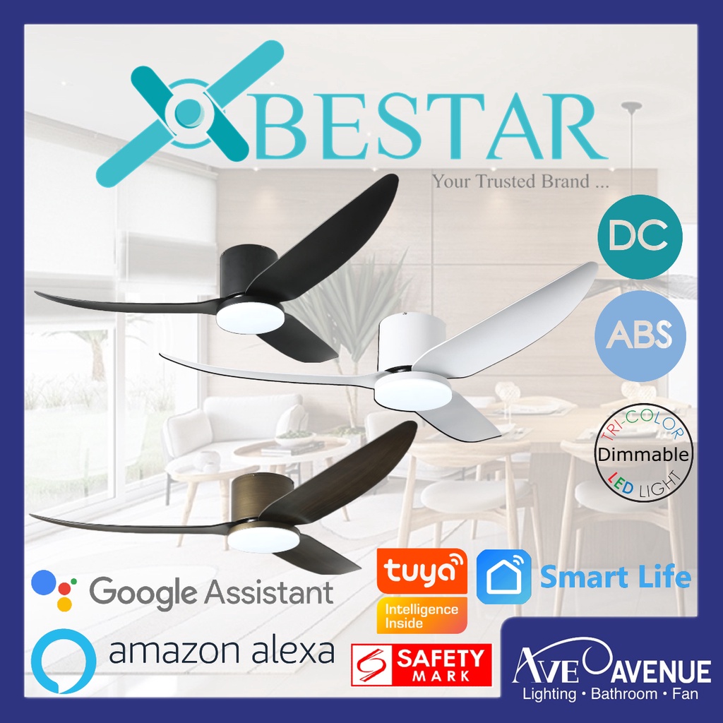 BESTAR VITO-3 Estilo DC Motor 3 Blade 40 / 50 Inch WiFi SMART Ceiling ...