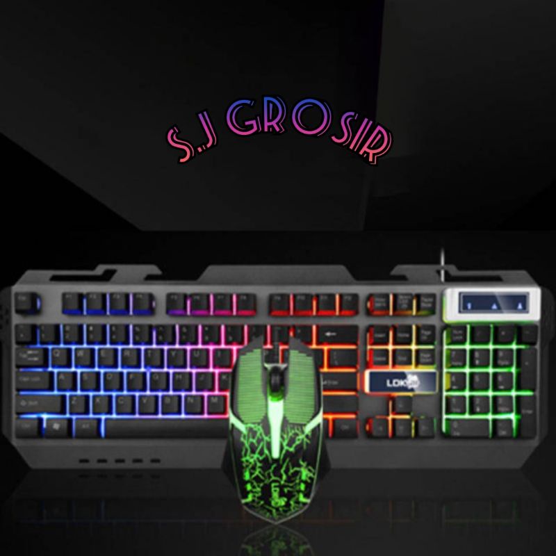 Colorful Led Backlight Waterproof Gaming Keyboard Set (Include Mouse ...