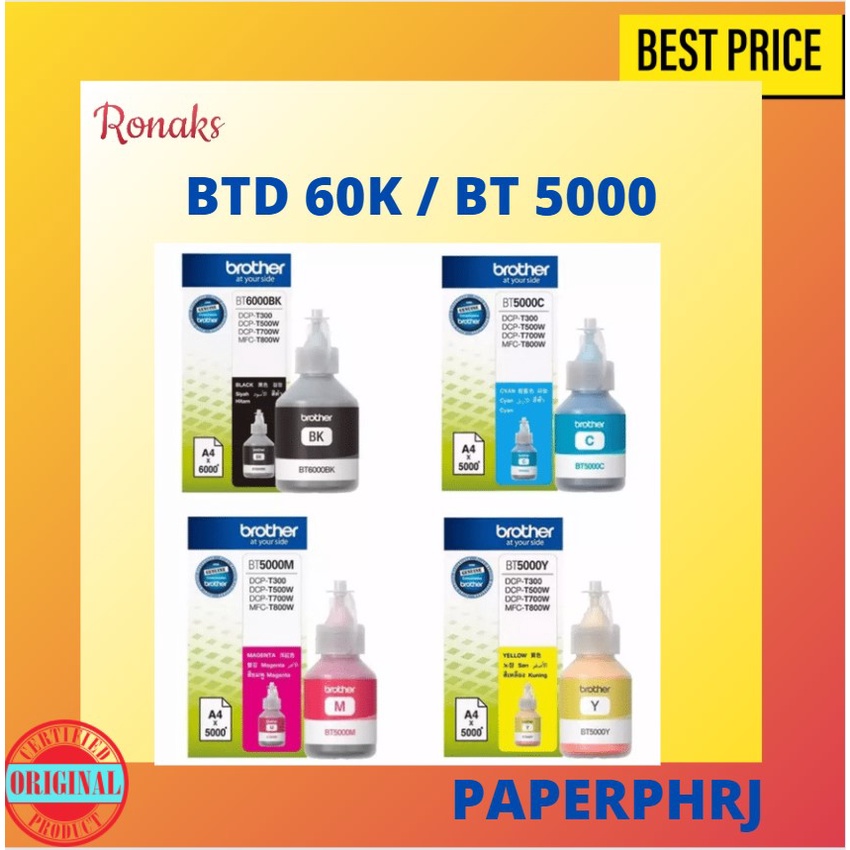 BT5000 BT 5000 / BDT-60K BDT 60K / Cyan / Magenta / Yellow / Black ...