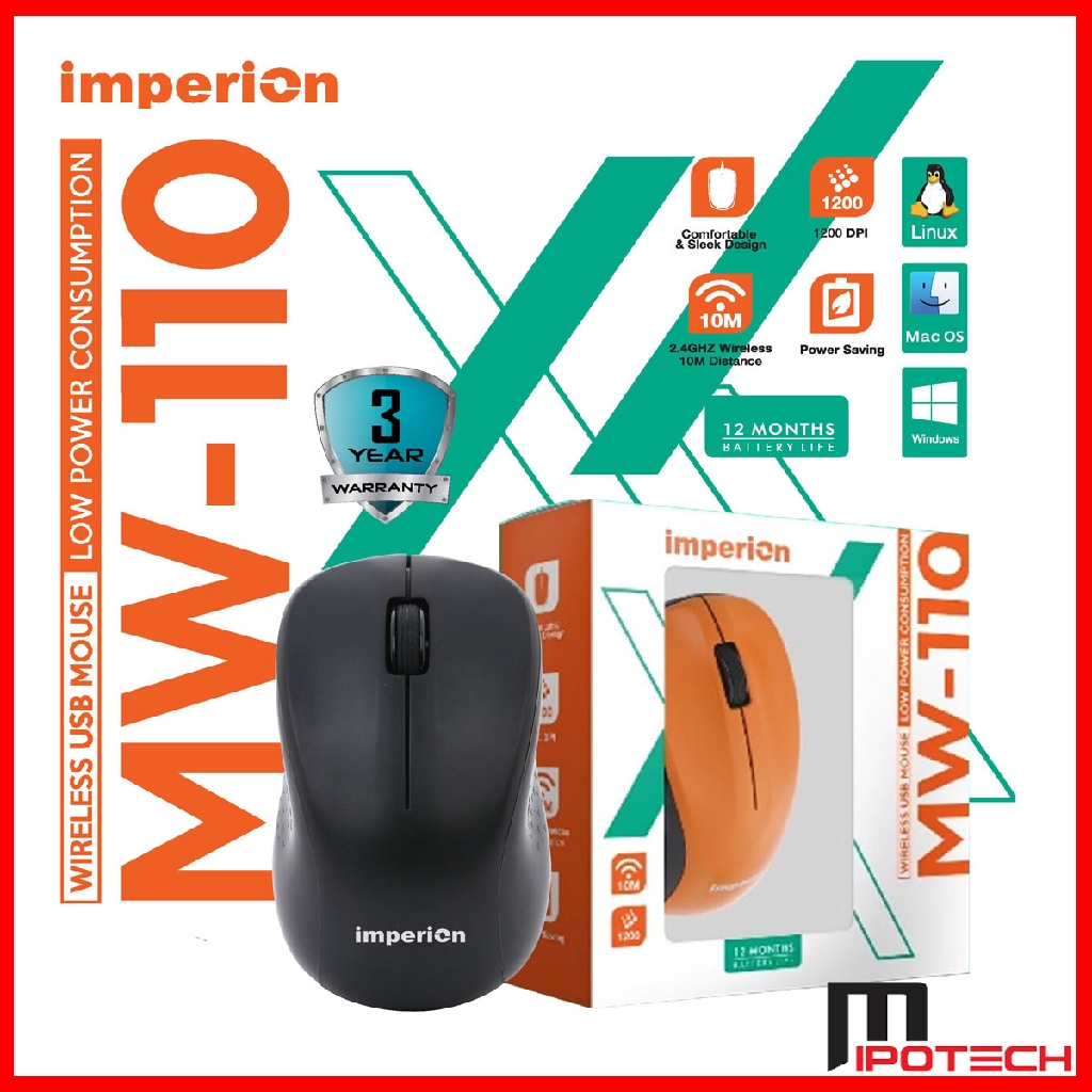 Imperion MW-110 Wireless Mouse (Low Power Consumption) | Shopee Singapore
