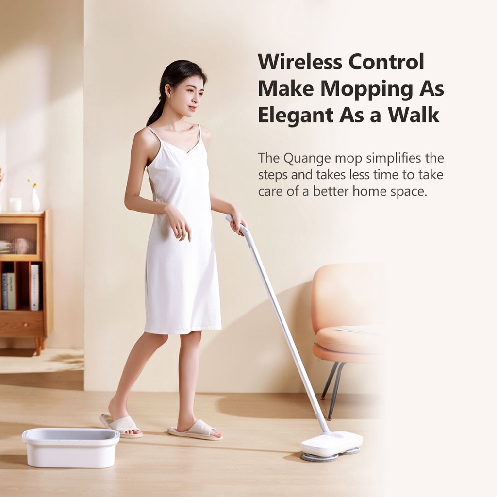 Xiaomi Youpin Quange Cordless Electric Mop With Bucket Sweeping For ...
