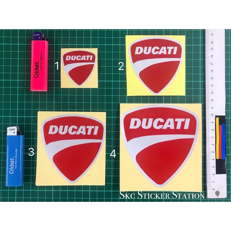 Ducati Logo Sticker Cutting Overlapping Reflective ducati logo | Shopee ...