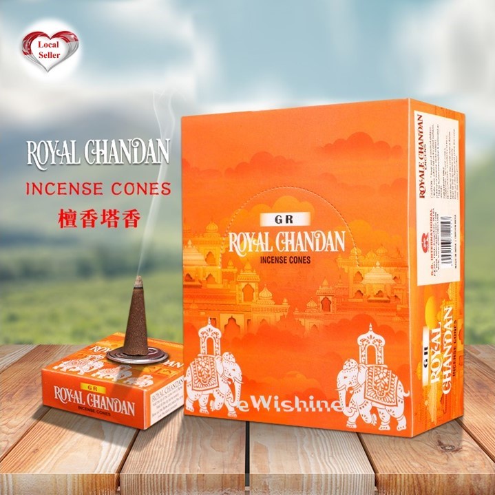 1 Box of Sandalwood Indian Incense Cones (12 small boxes = 120 cones ...