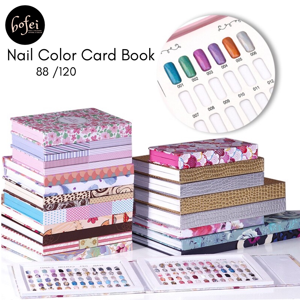 Bofei | 88 Rooms Book Type Nail Gel Polish Display Color Book Chart ...