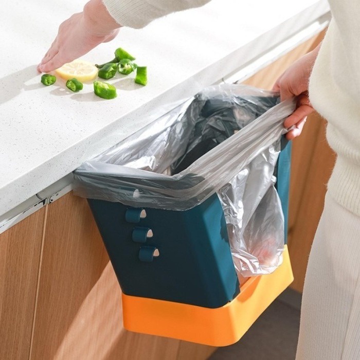 Hanging Trash Box Plastic Kitchen Waste Container Flexible Model SH3651 ...