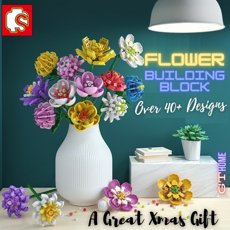 Sembo Bouquet Flower Building Block Great Christmas Xmas Gift Education ...