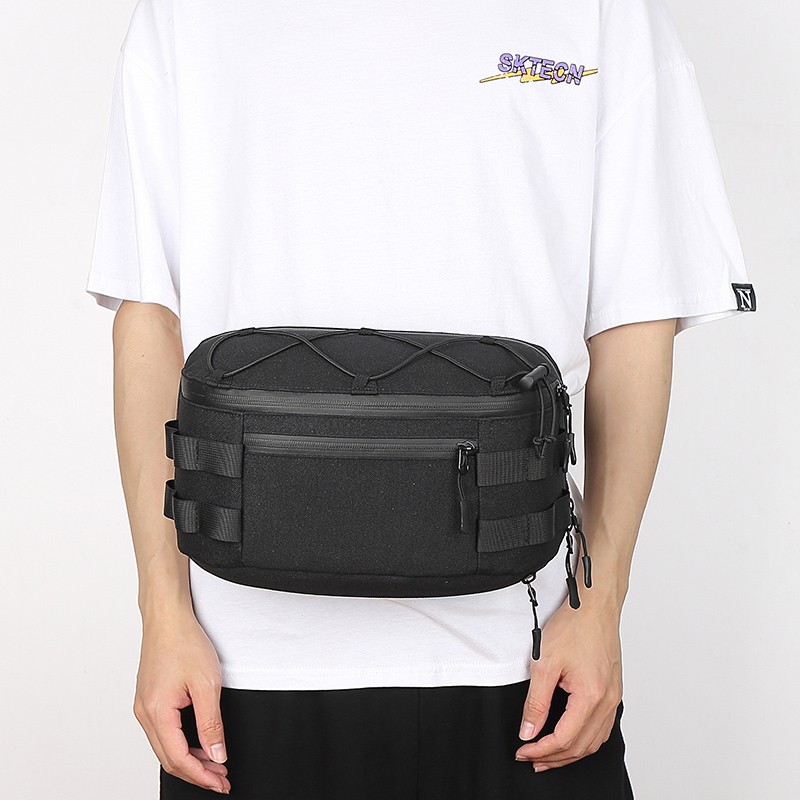 OZUKO Men Waist Bag Tactical Waterproof Chest Pack Outdoor Sports Belt ...