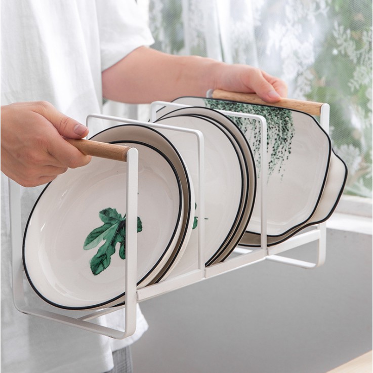 eLIVING Portable Dish Rack Plate Rack Plate Organizer Bowl Rack ...