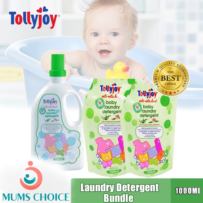 Tollyjoy Anti Mite Dust Baby Laundry Detergent (1L) / Refill | Shopee ...