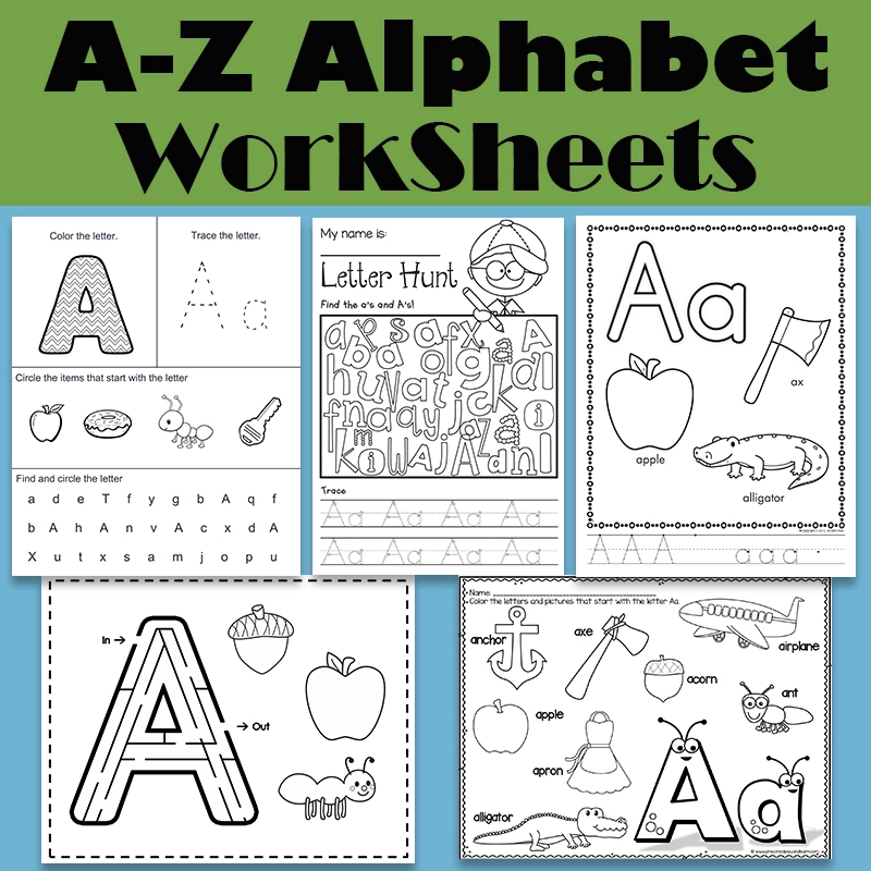 From-A-to-Z Alphabet 26 Letters Preschool Homework Workbook Baby ...
