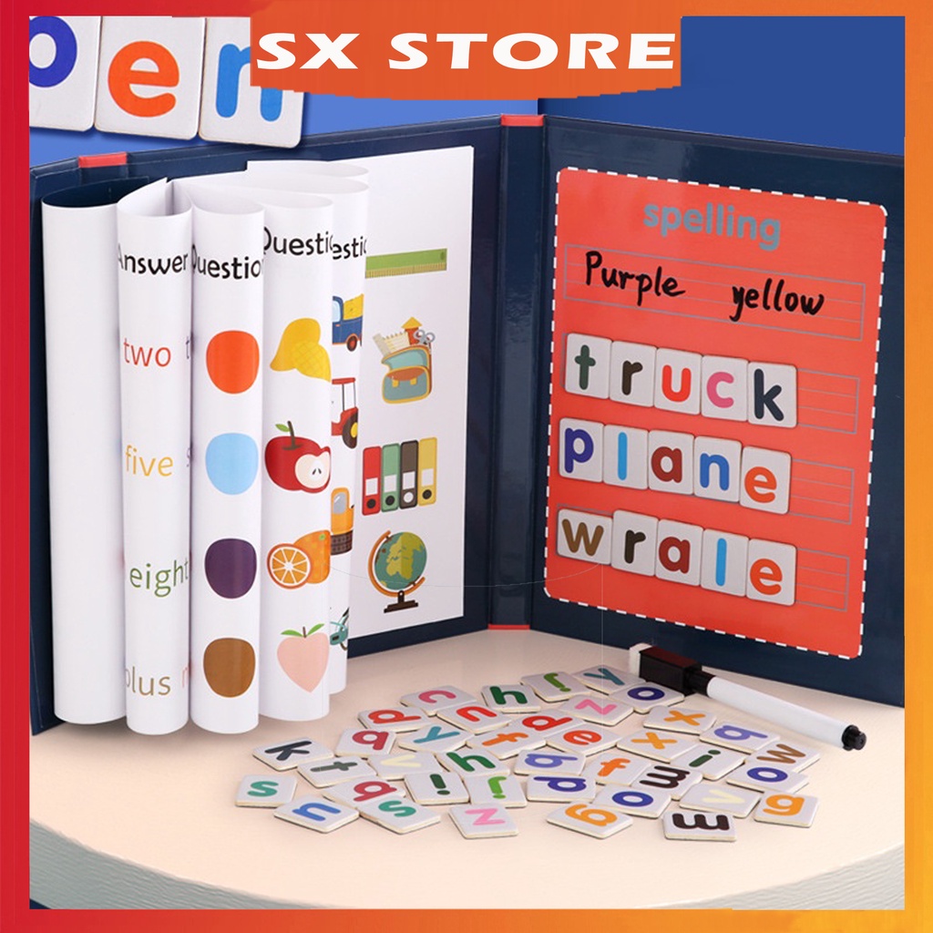 Children toys Children Word Spelling 3D Magnetic Book Early Education ...
