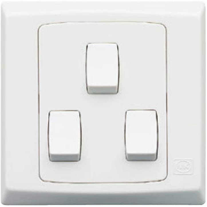 MK by Honeywell Slimline Plus 1/2/3 Gang 10AX/20AX Switch (White ...