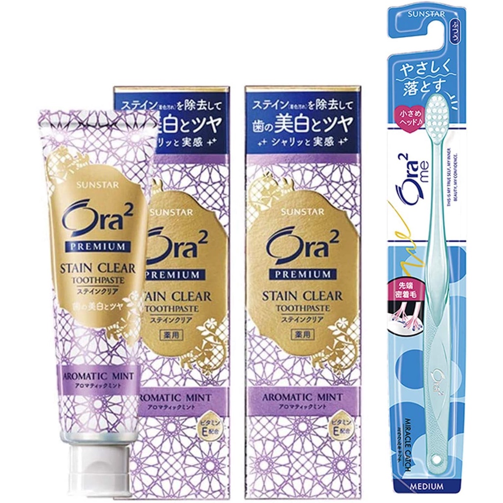 Ora2 Premium Stain Clear Teething (Aromatic Mint) (Whitening), 100 g x ...