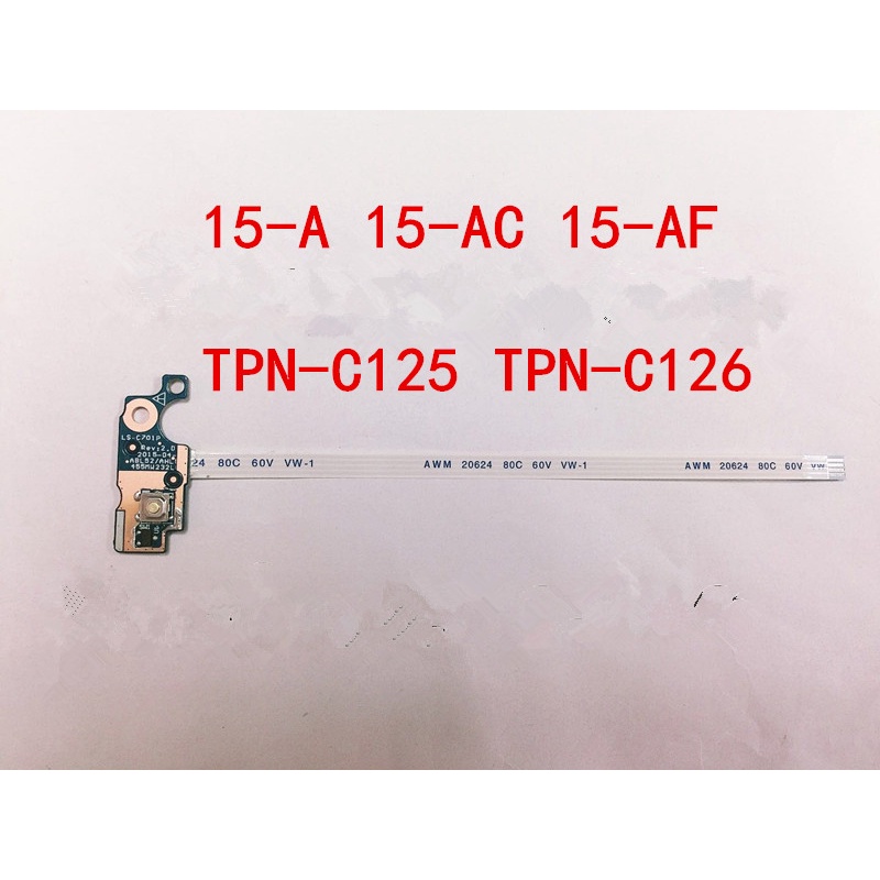 Hp TPN-C125 15-AC 15-AY 15-AF Power Switch Board Power-on Small Board ...