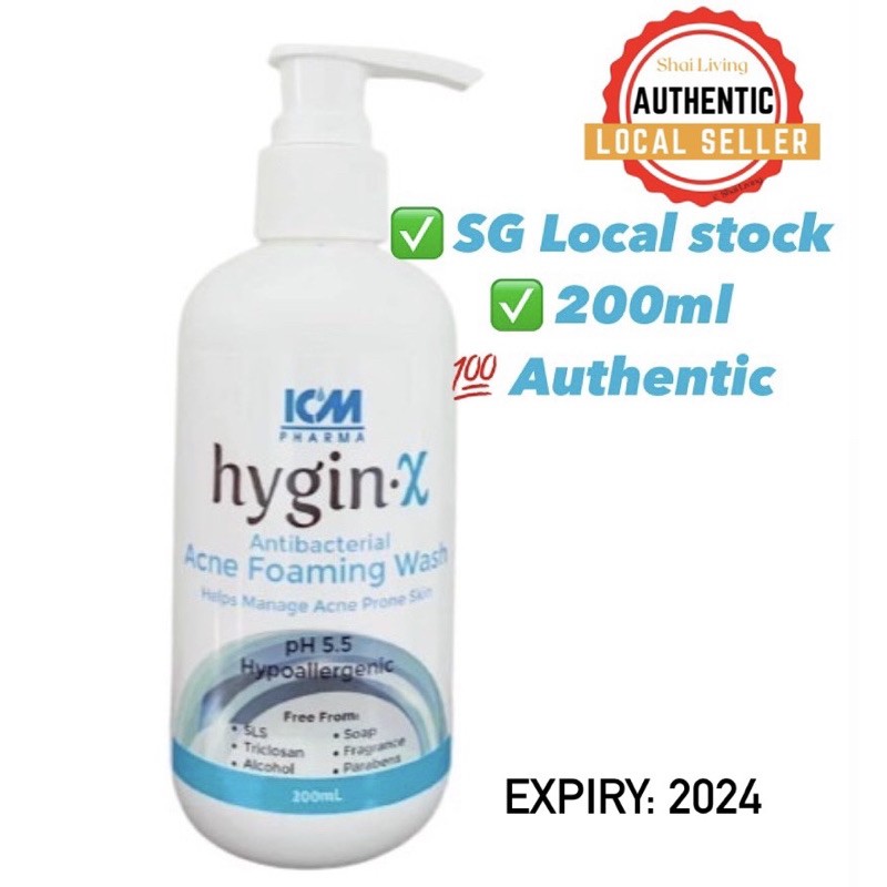 Hygin-X Antibacterial Foaming Wash 200ml (Expiry 2023) Hygin X HyginX ...