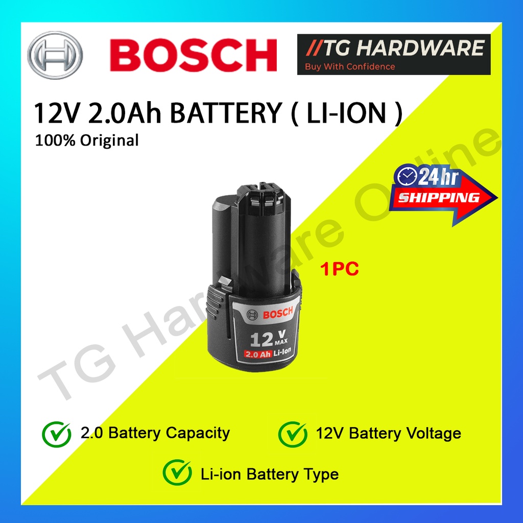 BOSCH 12V 2.0Ah BATTERY ( LI-ION ) FOR GSB 120/ GSR 120/ GSR120LI ...