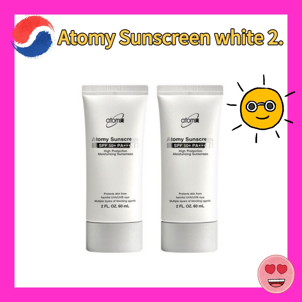 Atomy Sunscreen White SPF50+ PA+++60ml x2 | Shopee Singapore