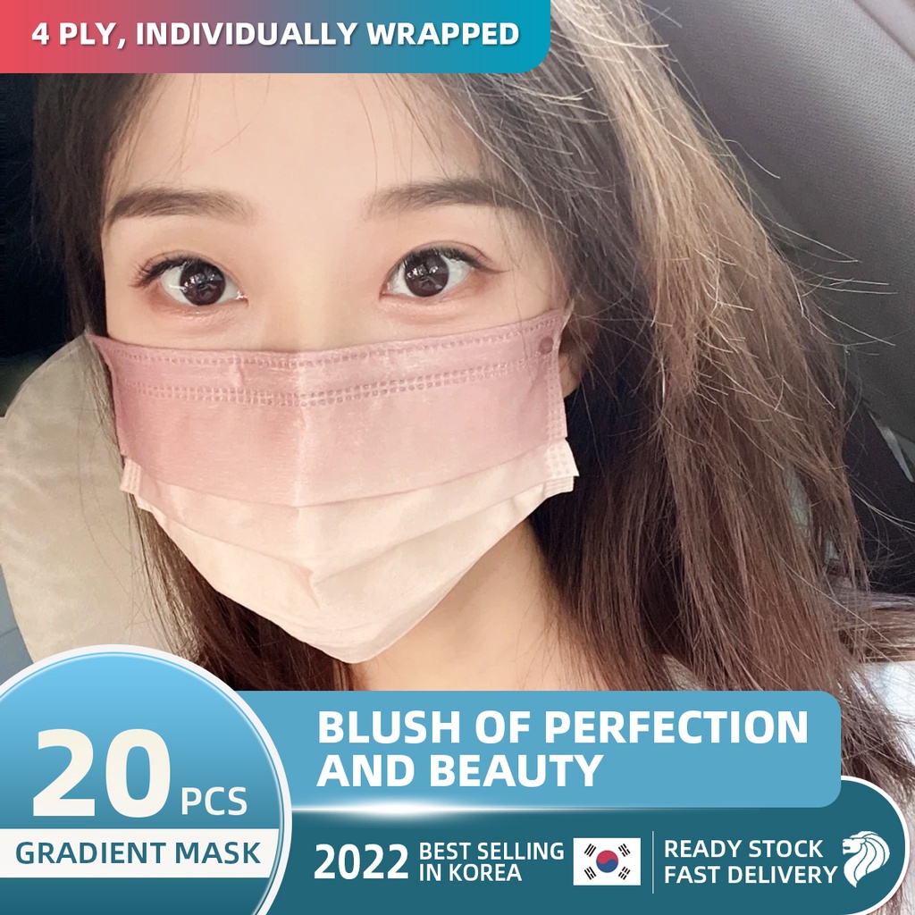 [Ready Stock] 4 ply Korean Gradient Beauty Disposable Face Mask ...