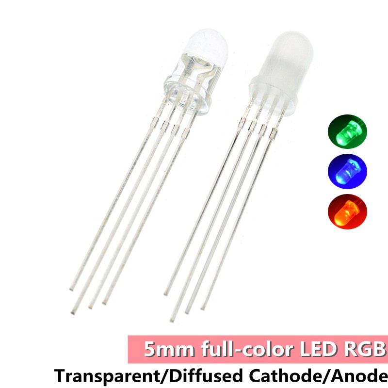 Red / Green / Blue Led Rgb Bulb Cathode / Anode Four Feet / Diode 5mm ...