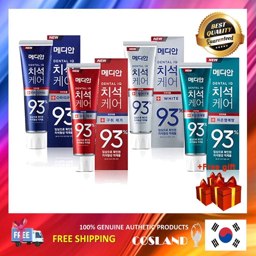 [Median] Dental IQ 93% Toothpaste 4Types from Korea | Shopee Singapore
