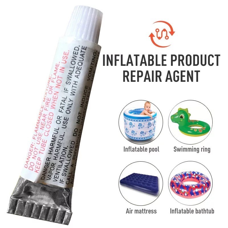 1 TUBE Inflatable Repair Kit Glue Gam Tampal Bocor Kolam Pelampung ...