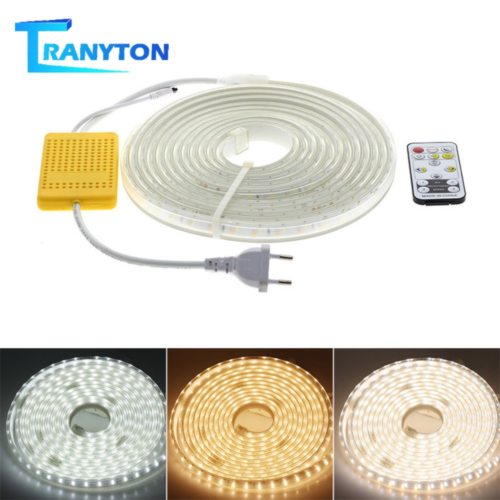 240V 1M-15M Tricolor LED Strip Light Waterproof Outdoor LED Light Warm ...