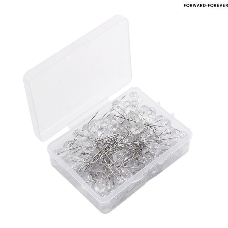 50pcs/box new acrylic boxed transparent teardrop-shaped diamond needle ...