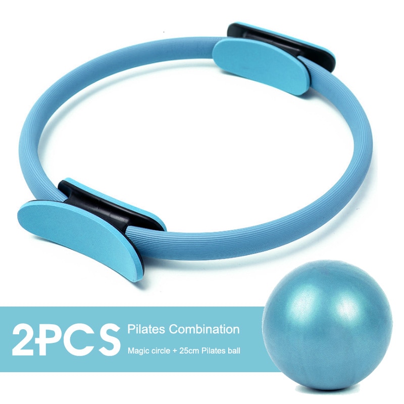 2PCS Yoga Pilates Circle Ring Kit Professional Pilates Fitness Exercise ...