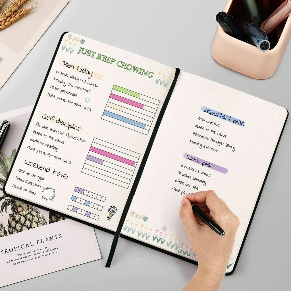 Dotted Notebook For Planning Bujo planenr A5 Cloth hardcover Bullet ...