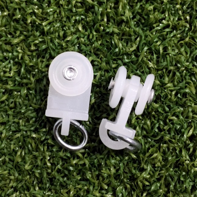 [100pcs] DOSO Stainless Steel Plastic Super Curtain Roller Roda Rod ...