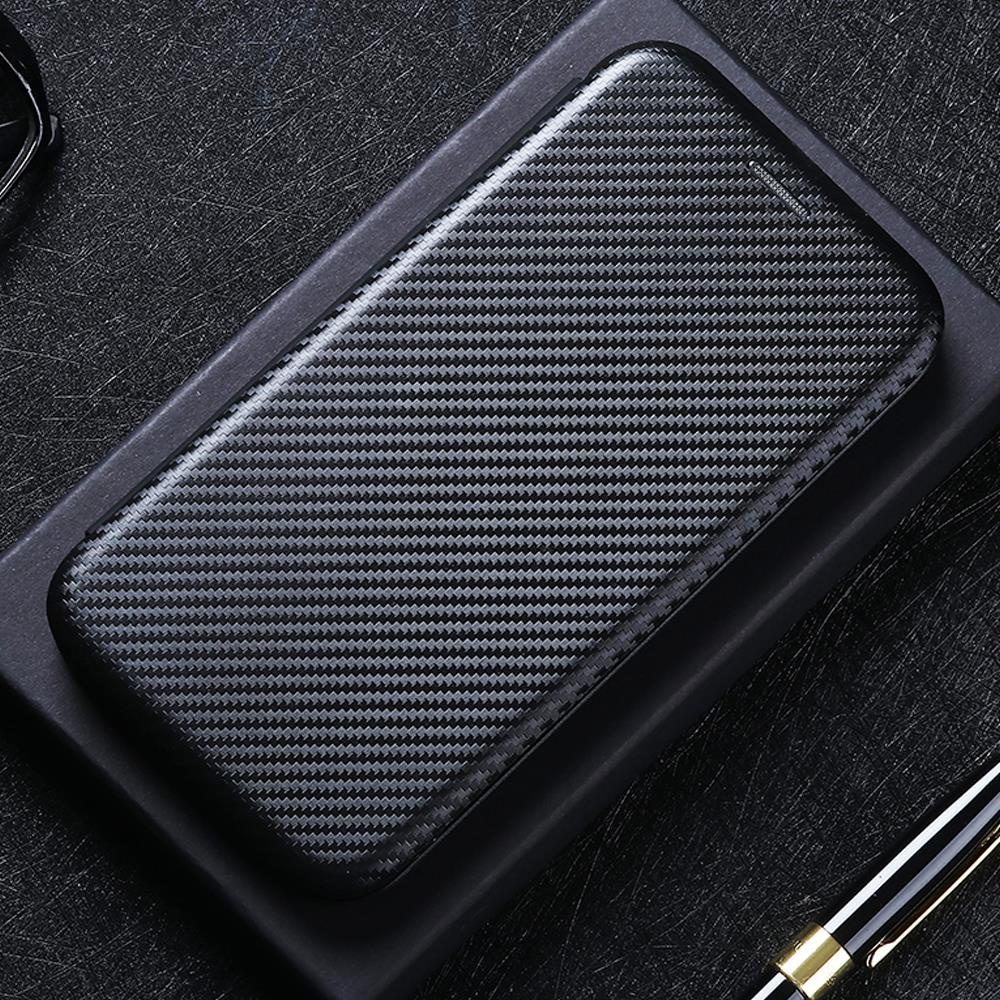 Carbon Fiber Flip Case For iPhone 16e 16 15 Plus 14 13 12 11 Pro Max ...