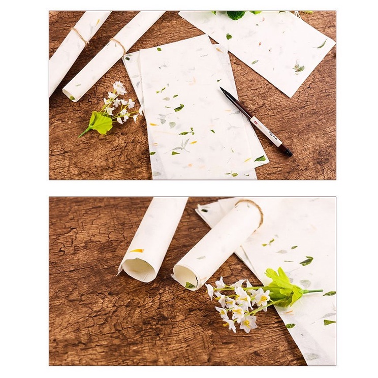 RARE Handmade Real Dried Pressed Flowers Calligraphy Chinese Painting ...