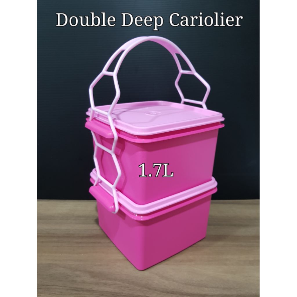 Tupperware Double Deep Cariolier 1.7L (1) Retail Price S$25.70 Now S$19 ...