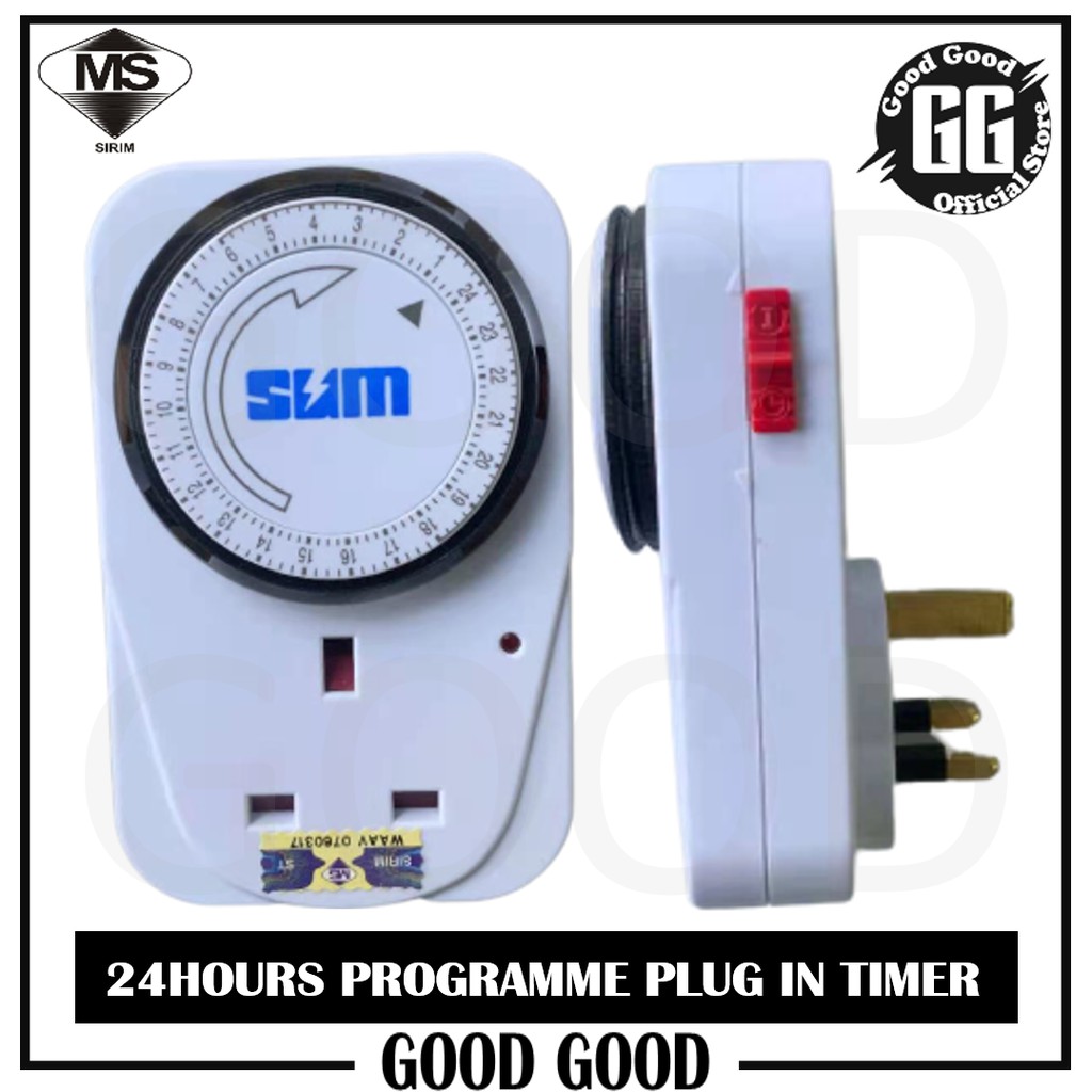Sum 24 Hours Analog Programme Timer 3pin Plug In Timer Sirim Approved Shopee Singapore