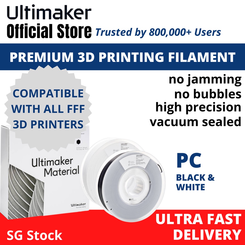 [SG Stock] Ultimaker 2.85mm Polycarbonate (PC) 750g 3D Printer Filament ...