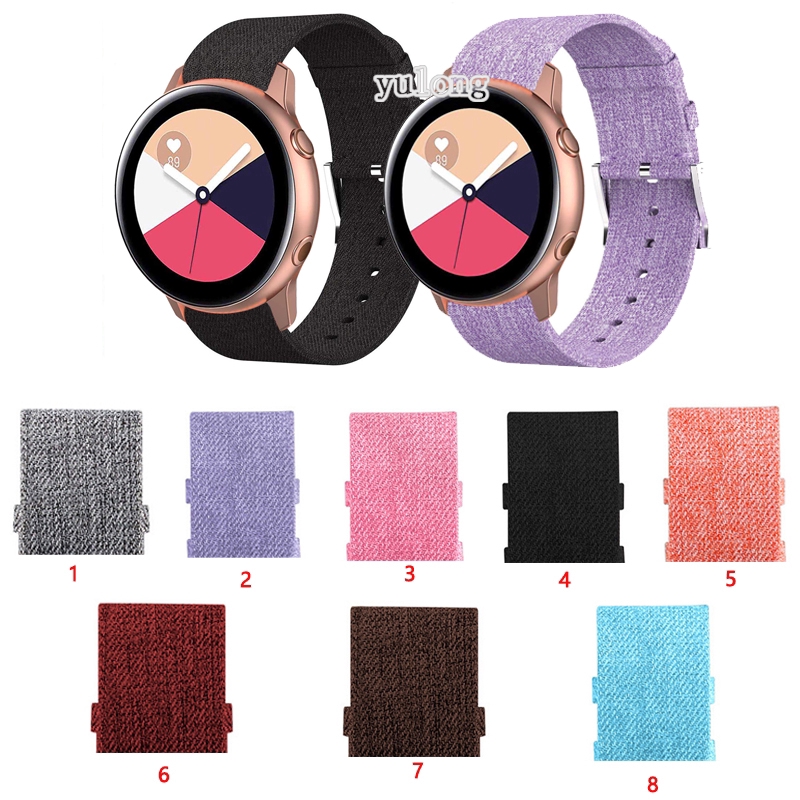 Nylon Fabric Watch Band Strap for Samsung Galaxy Watch Active 2 40mm ...