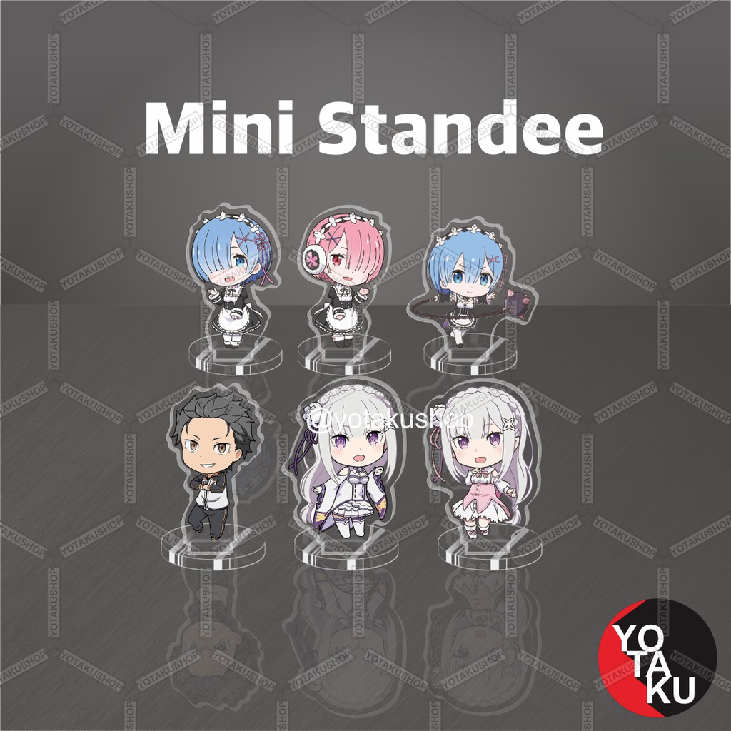 Mini Standee Figure Anime Acrylic Re Zero Rem Emilia MST37 3rd Series ...