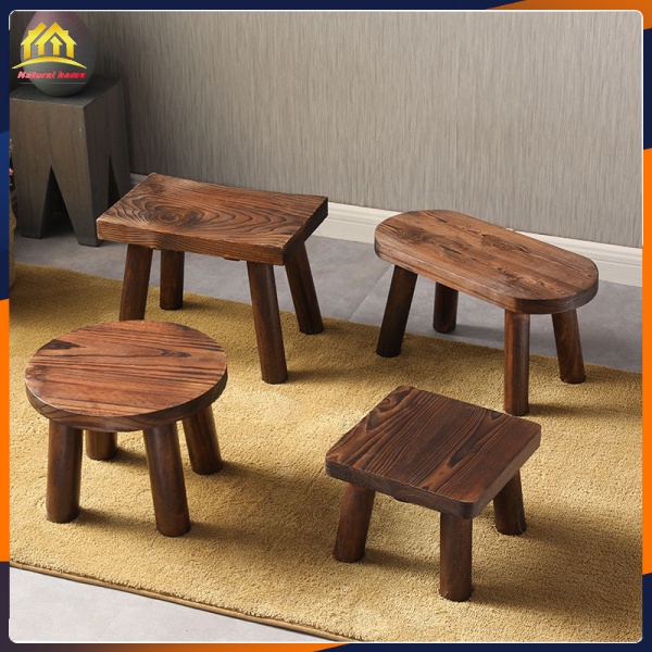 【Ready stock】 Solid Wood Change Shoe Stool Chinese Small Bench Low ...